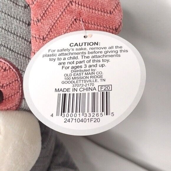 HugFun | Toys | Hugfun Kids Grey 9 Inch Chevron Pattern Stitched Plush ...